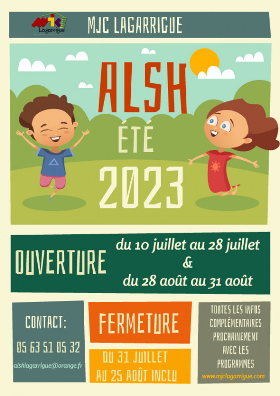 ALSH été 2023: Dates ouverture